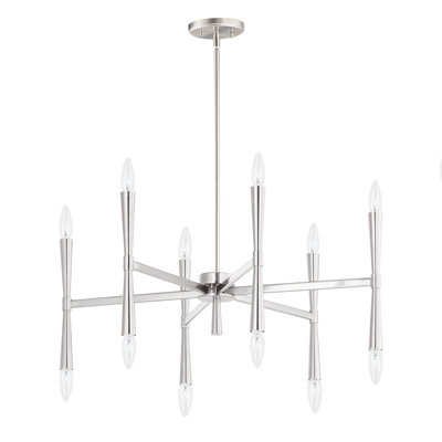 Etta Avenue™ Monstair 12 - Light Dimmable Modern Linear Chandelier ...