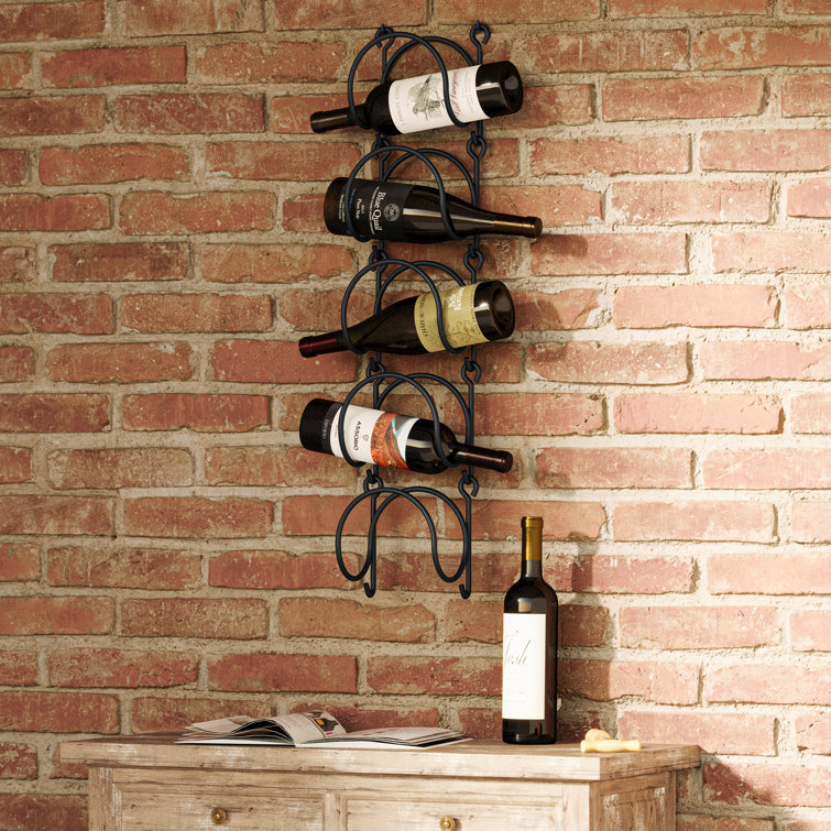 Rebrilliant Imroz Wall Mounted Wine Bottle Rack in Black & Reviews ...