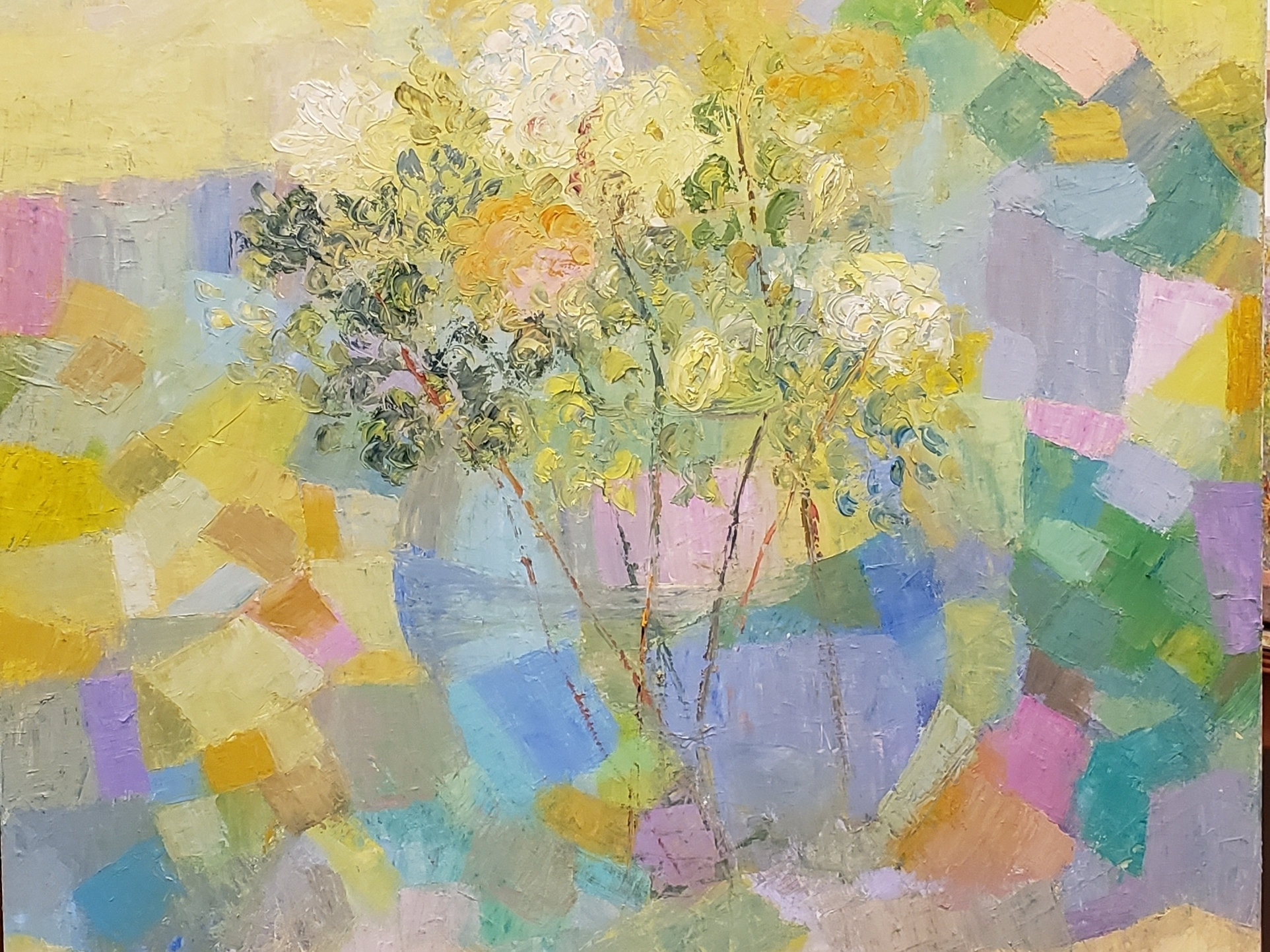 Made & Curated Bowl of Flowers by Marsha Heller - Painting | Wayfair