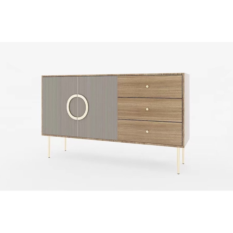 Metro Lane Alfretta 150Cm Wide 3 Drawer Sideboard | Wayfair.co.uk
