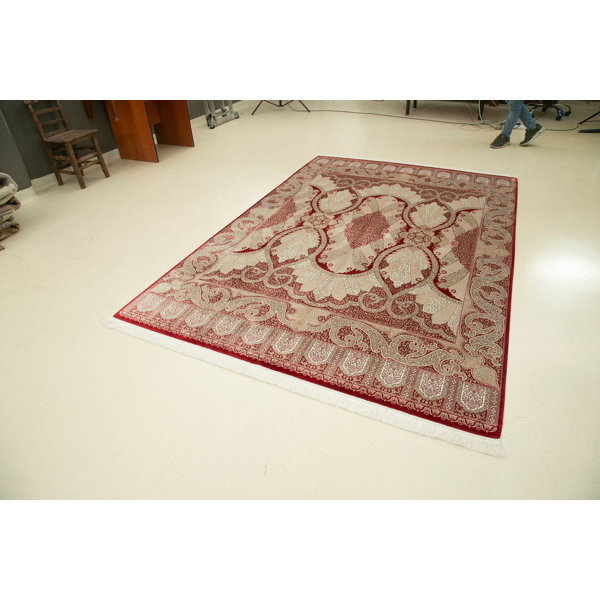 Home and Rugs Synthetic Red/White Rug | Wayfair