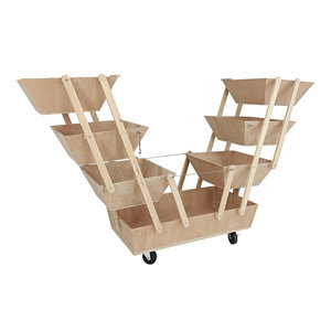 FixtureDisplays Clam Shell Expandable Retain Bin Plywood Point Of ...