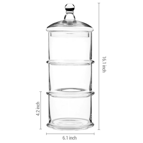 Prep & Savour 3 Tier Stacking 250 qt. Apothecary Jar & Reviews | Wayfair