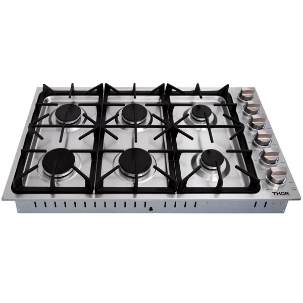 ThorKitchen Thor Kitchen 36'' Gas 6 Burner Cooktop & Reviews | Wayfair