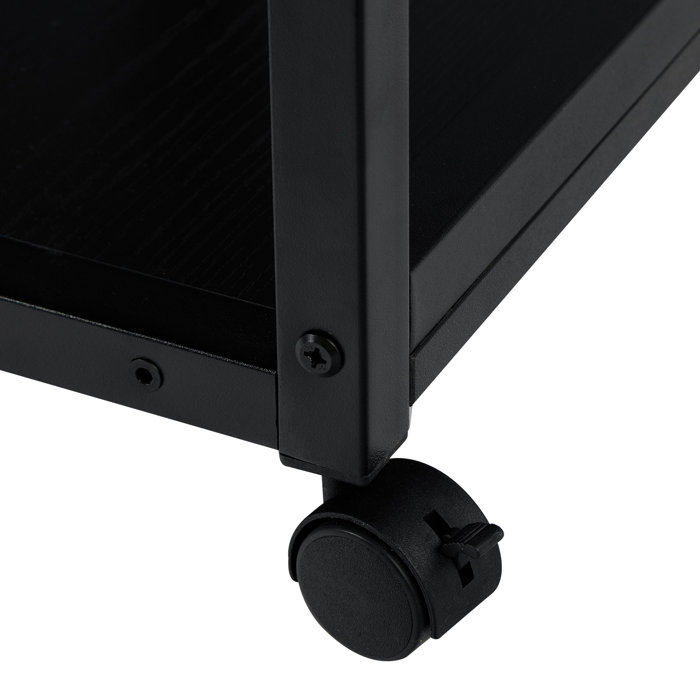 TCMT 3-Tier Rolling Printer Stand Storage Rack Shelf w/ USB and Power ...