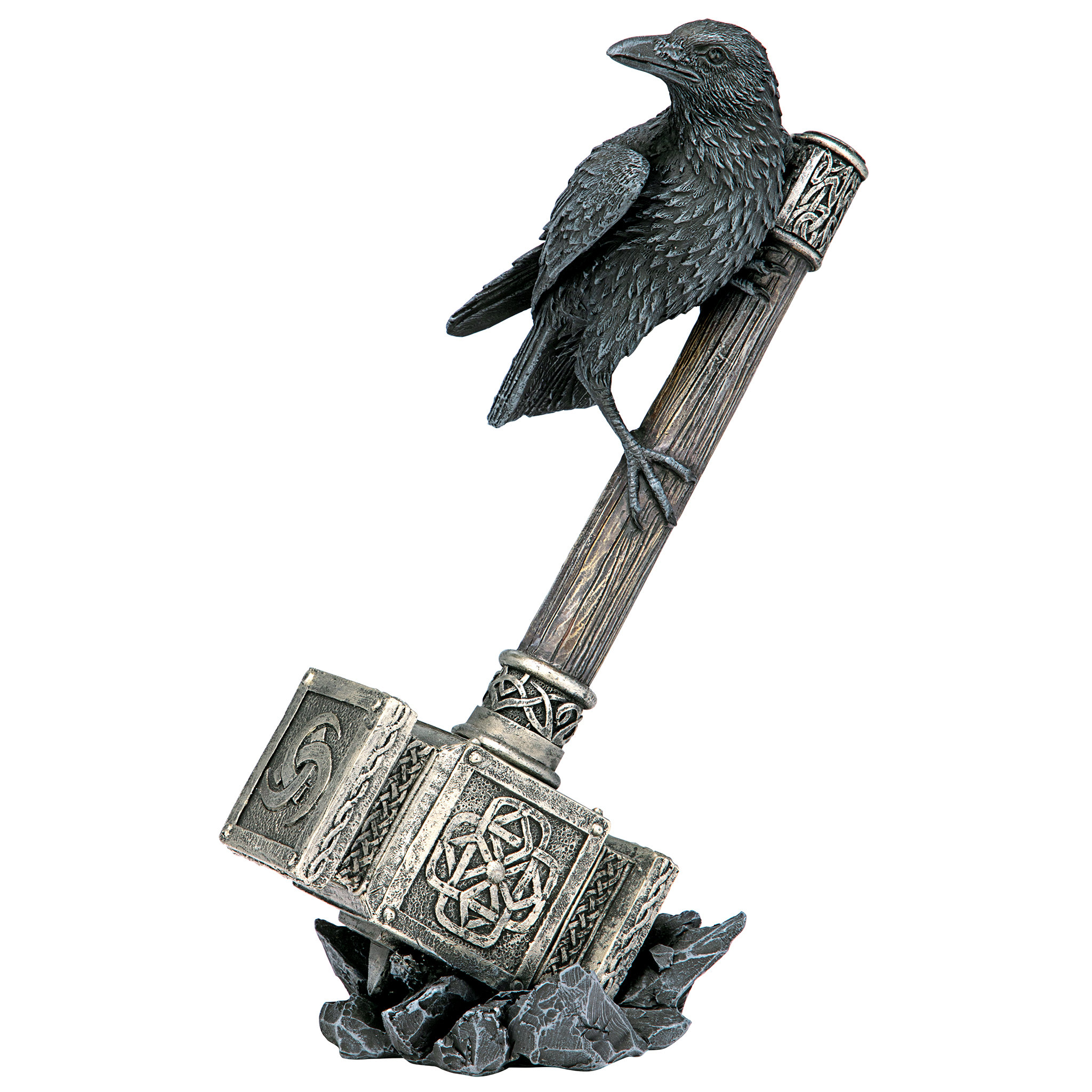 Design Toscano Raven Guardian of Thor’s Thunder Hammer Figurine | Wayfair