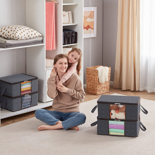 Rebrilliant Fabric Underbed Storage Set | Wayfair
