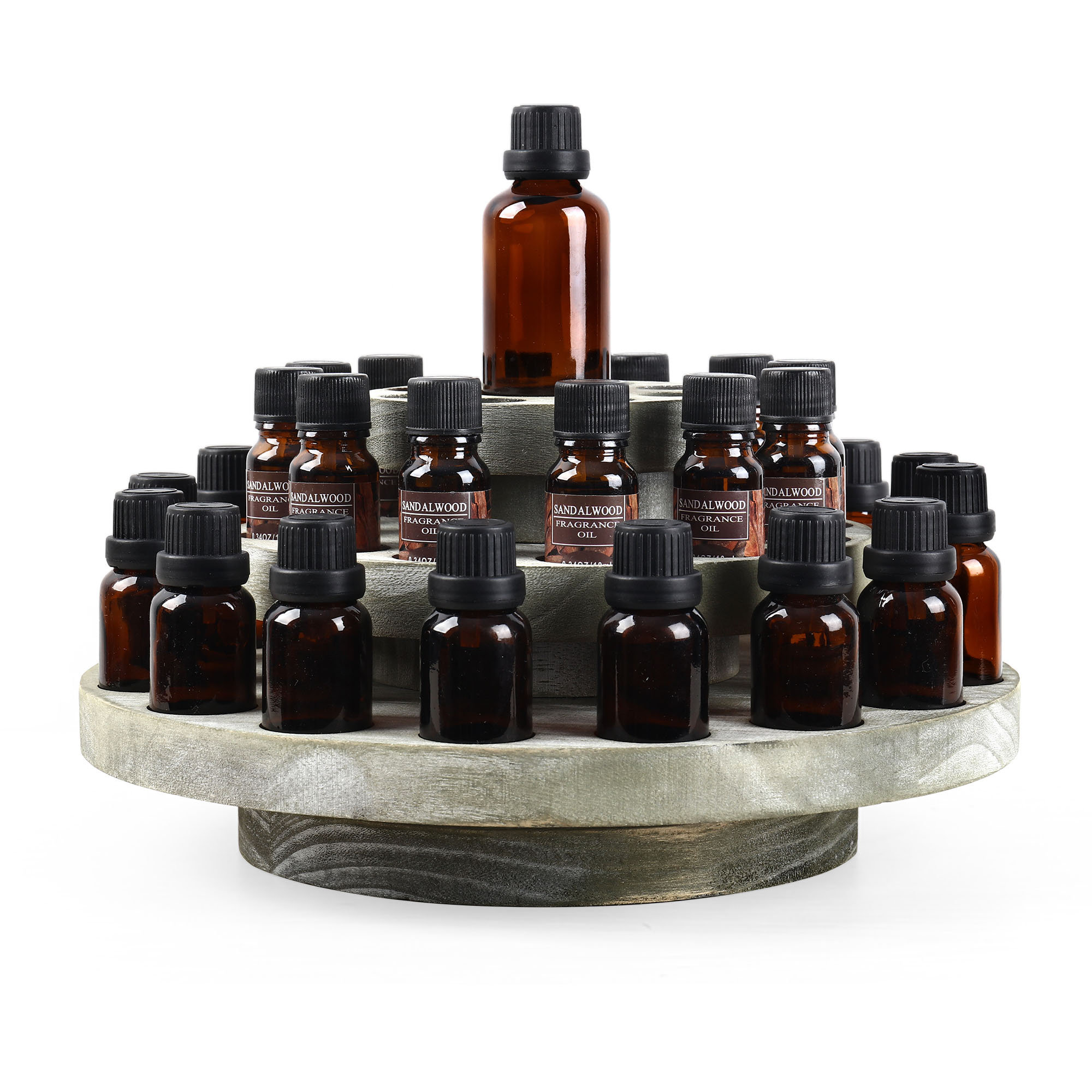 Gracie Oaks 3 Tier Rotating Essential Oils Storage Rack Nail Polish ...
