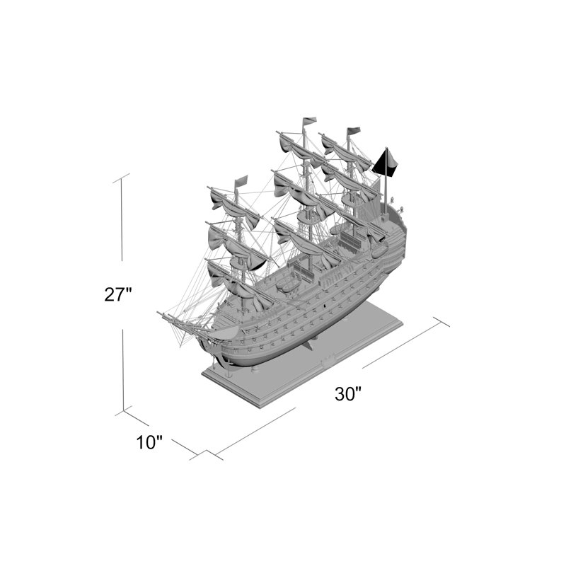 Longshore Tides Alfreida HMS Victory Mid Size Ee Model Ship & Reviews ...