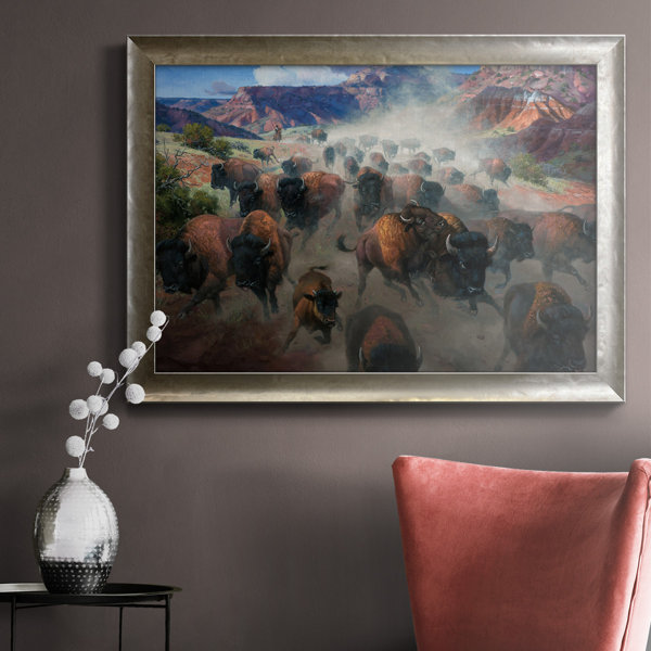 Millwood Pines Thunder In The Palo Duro - Picture Frame Print on Canvas ...