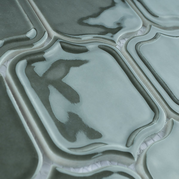 Supreme Tile Mirabella 3" x 4" Glass/Natural Stone/Ceramic Grid Mosaic ...