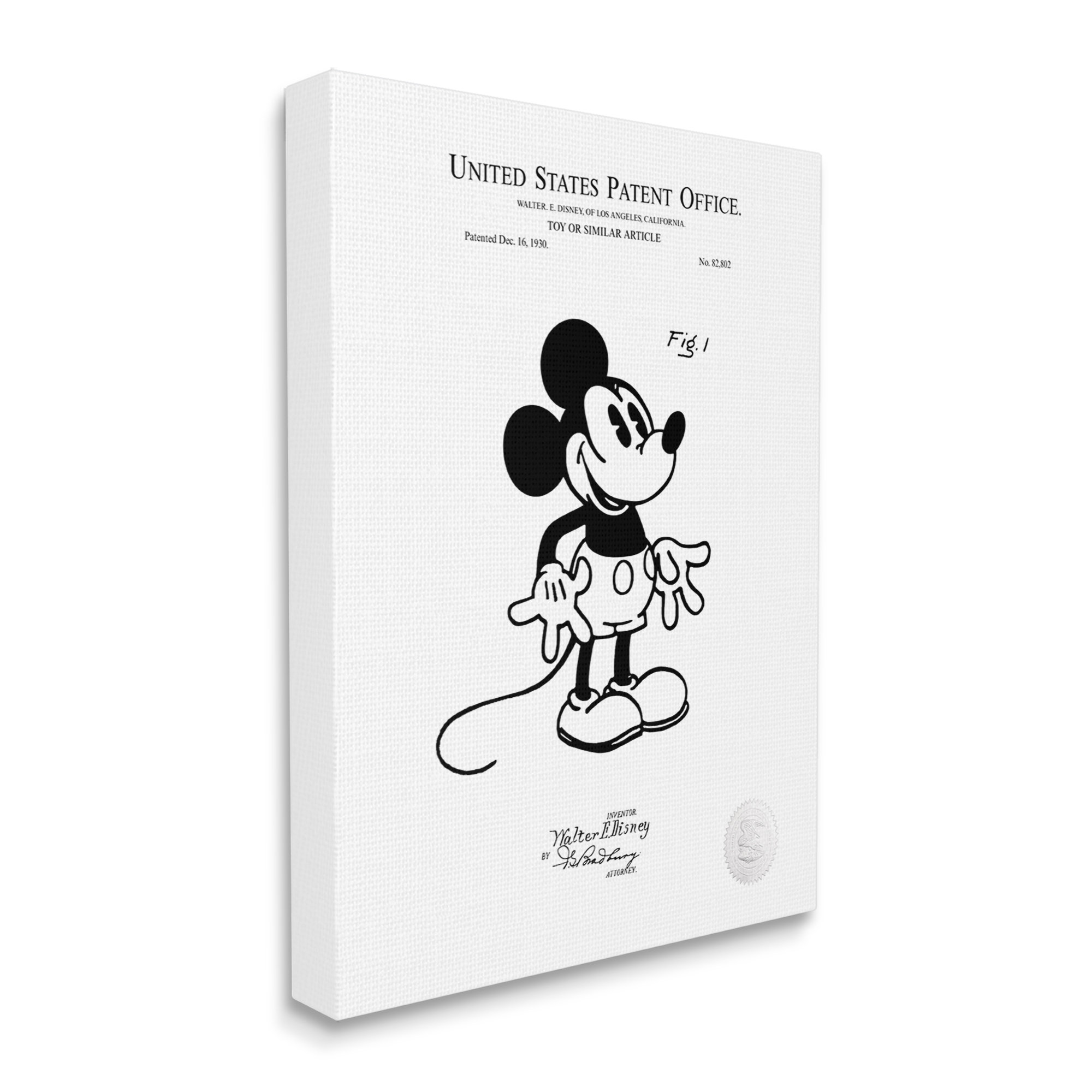 Latitude Run® Mouse Character Toy Diagram by - Wrapped Canvas Graphic ...