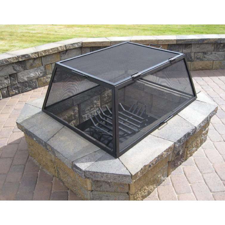 Master Flame Hybrid Steel Square Fire Pit Spark Screen | Wayfair