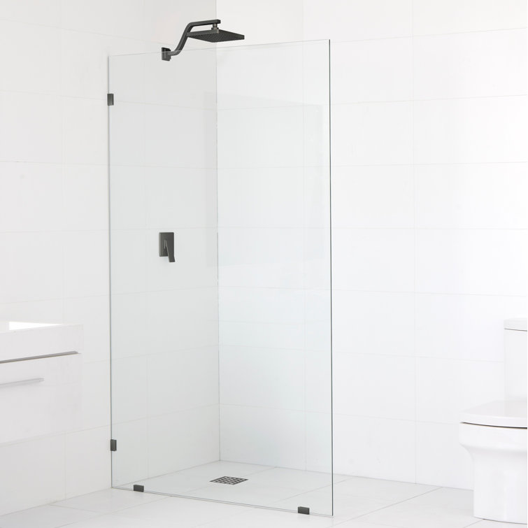 Glass Warehouse 38" x 78" Frameless Fixed Glass Panel & Reviews | Wayfair
