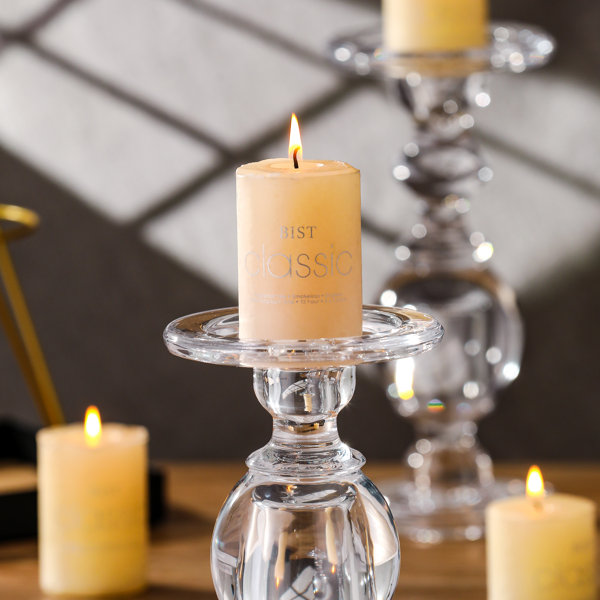 Rosdorf Park 3 Piece Glass Tabletop Candlesticks Set & Reviews | Wayfair