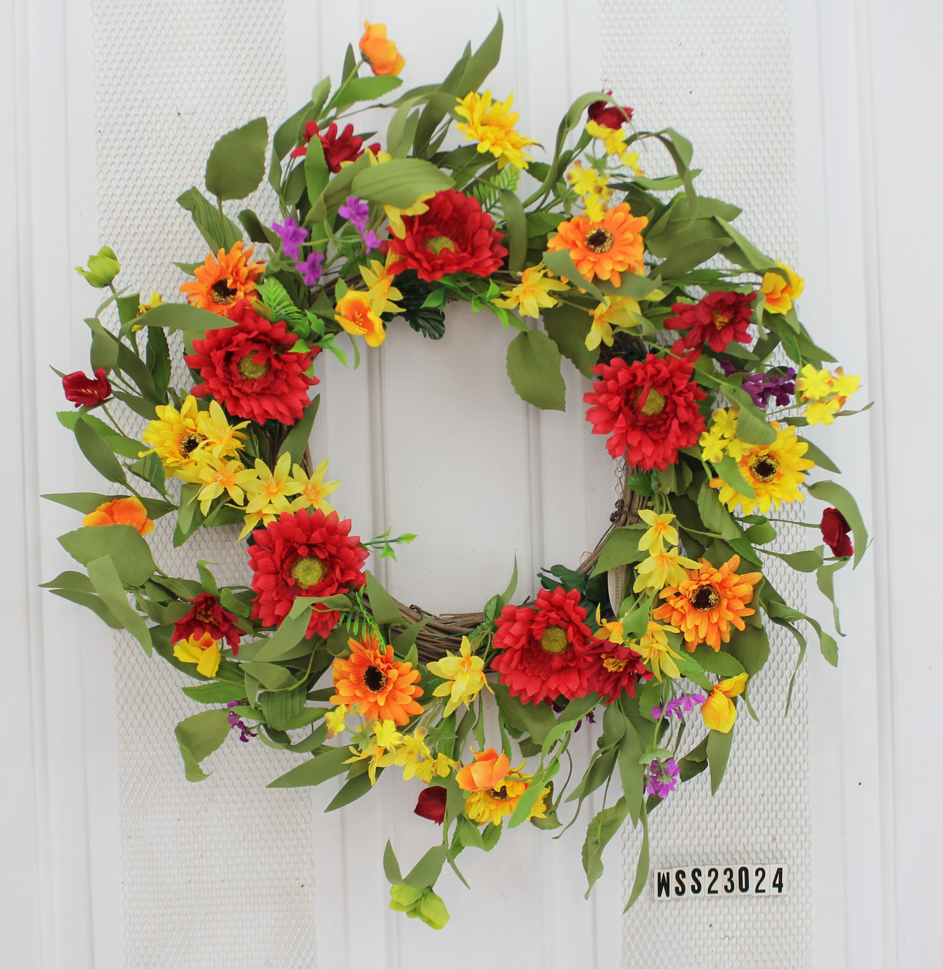 Primrue Handcrafted Faux Mixed Assortment Foam 20'' Wreath | Wayfair