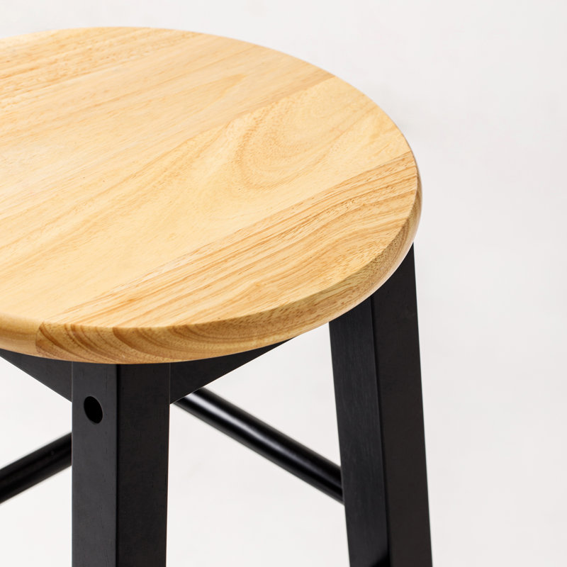 Winston Porter Robin Solid Wood Short & Bar Stool & Reviews | Wayfair