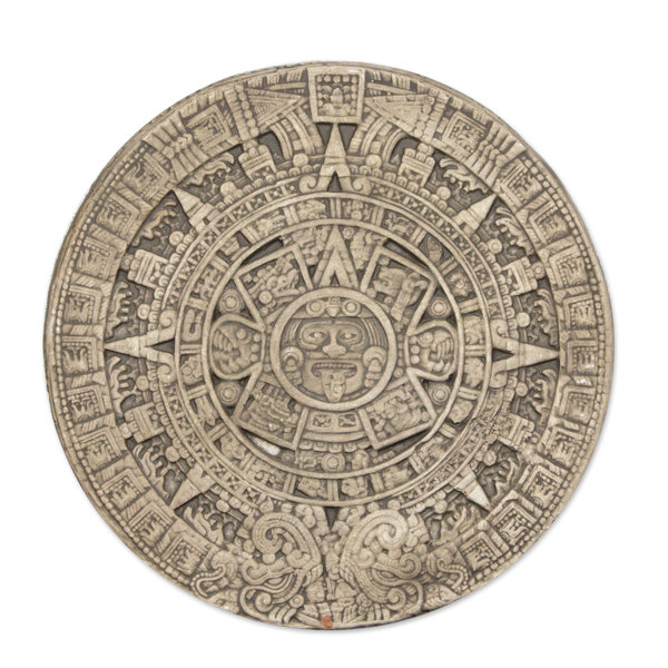 World Menagerie Small Aztec Calendar Ceramic Plaque Wall Décor | Wayfair