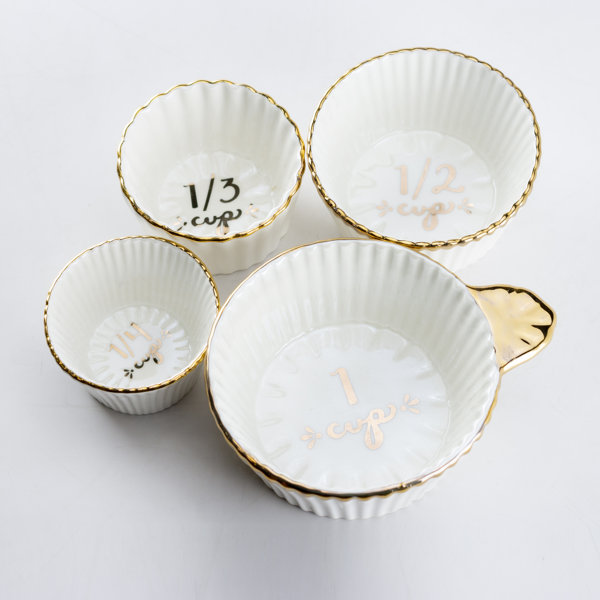 Coastline Imports Grace's Tea Ware 4 -Piece Ceramic Measuring Cup Set ...