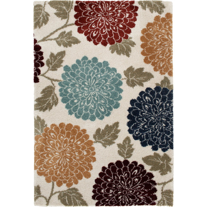 Winston Porter Sanora Bloom Floral Area Rug & Reviews | Wayfair