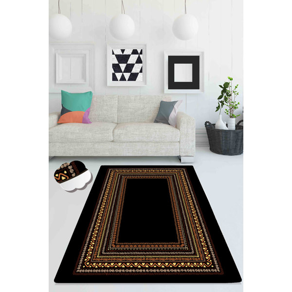 Bless international Black/Brown/Cream Rug | Wayfair