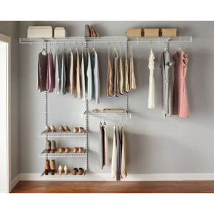Rubbermaid 4-8Ft Freeslide Closet Shelf Kit- White | Wayfair