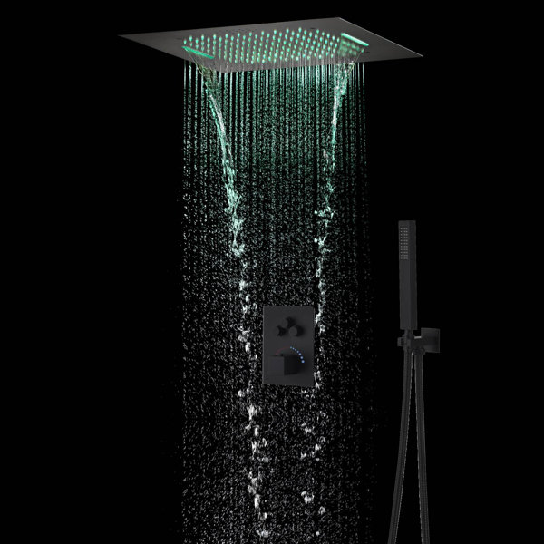 Wonderland America Thermostatic 3 Way Shower System with Rough-in Valve ...