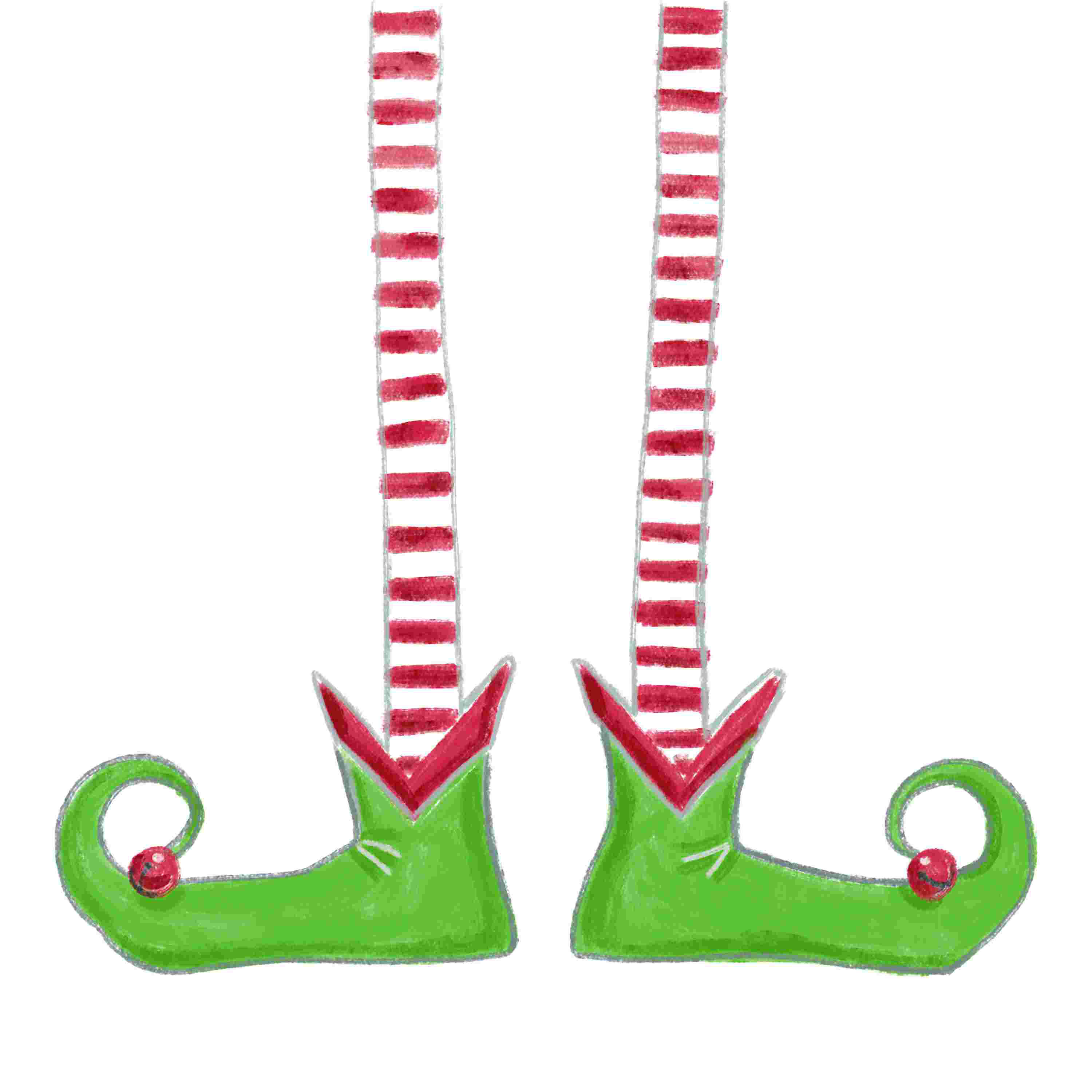 The Holiday Aisle® Elf Legs 2 - Wrapped Canvas Print | Wayfair