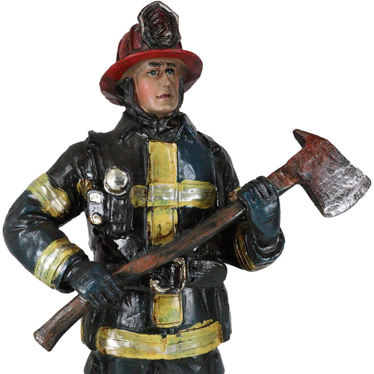 Millwood Pines Fireman In Full Suit Bunker Gear And Air Tank Holding An ...