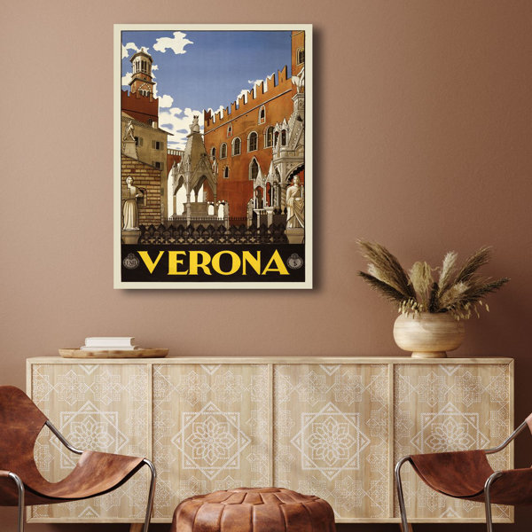 Ebern Designs Vintage Poster: Verona, 1938 by - Wrapped Canvas Art ...