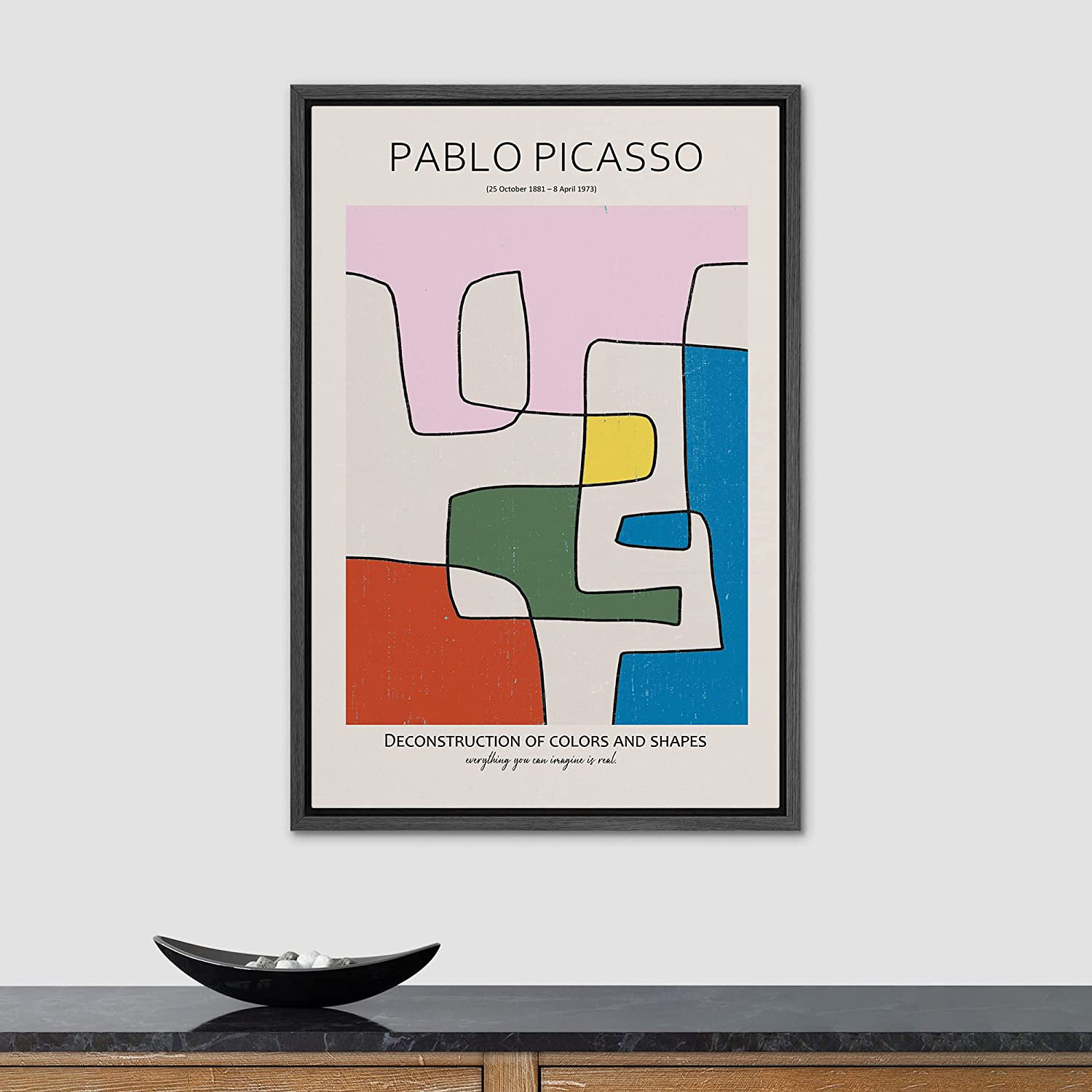 SIGNLEADER Multicolor Geometric Line Art Abstract Shapes Illustrations ...