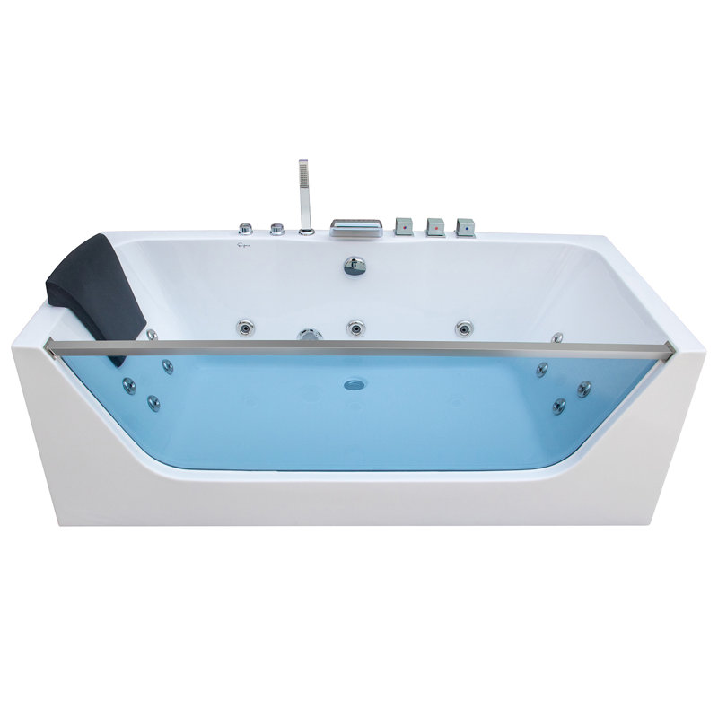 Empava 66.93'' x 30.71'' Alcove/Tile In Whirlpool Acrylic Bathtub with ...