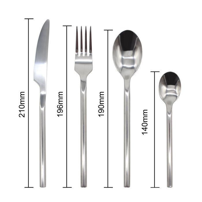 Symple Stuff Harter 16 Piece Cutlery Set, Service for 4 & Reviews ...