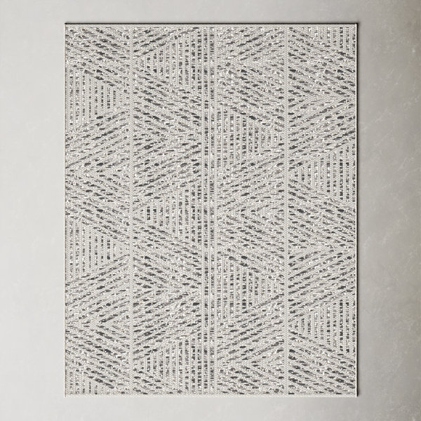 AllModern Silva Geometric Indoor / Outdoor Area Rug in Gray/White ...