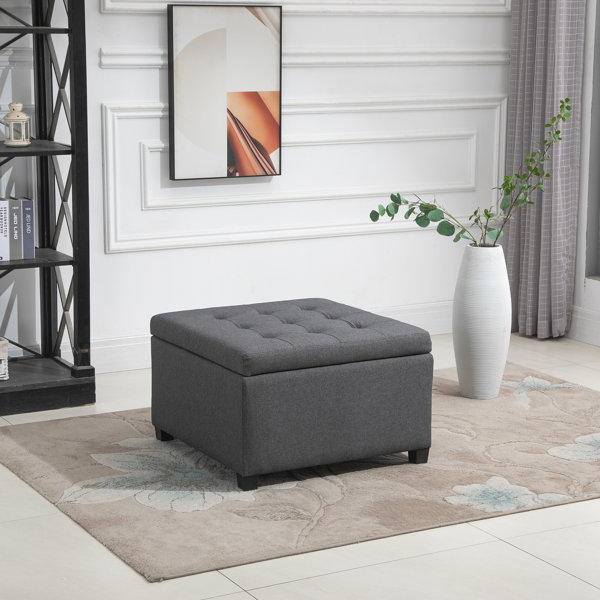 Latitude Run® Upholstered Storage Ottoman & Reviews | Wayfair