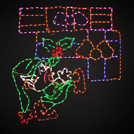 The Holiday Aisle® Elf Marching with Gifts Lighted Display | Wayfair