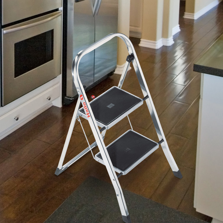 Hailo USA Inc. 2-Step Aluminum Step Stool with 330 lb. Load Capacity ...