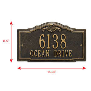 Whitehall Products Gatewood Personalized Standard 2-Line Wall Address ...