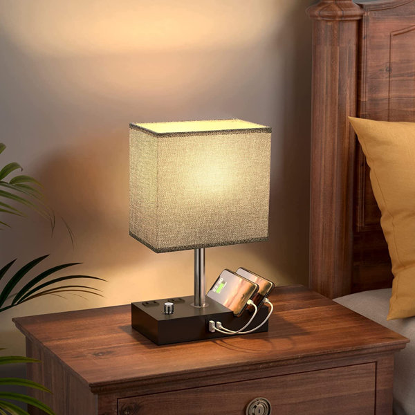 Latitude Run® Wood USB Desk Lamp | Wayfair
