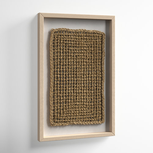 Joss & Main Rectangular Shadow Box with Rope Abstract Wall Décor ...