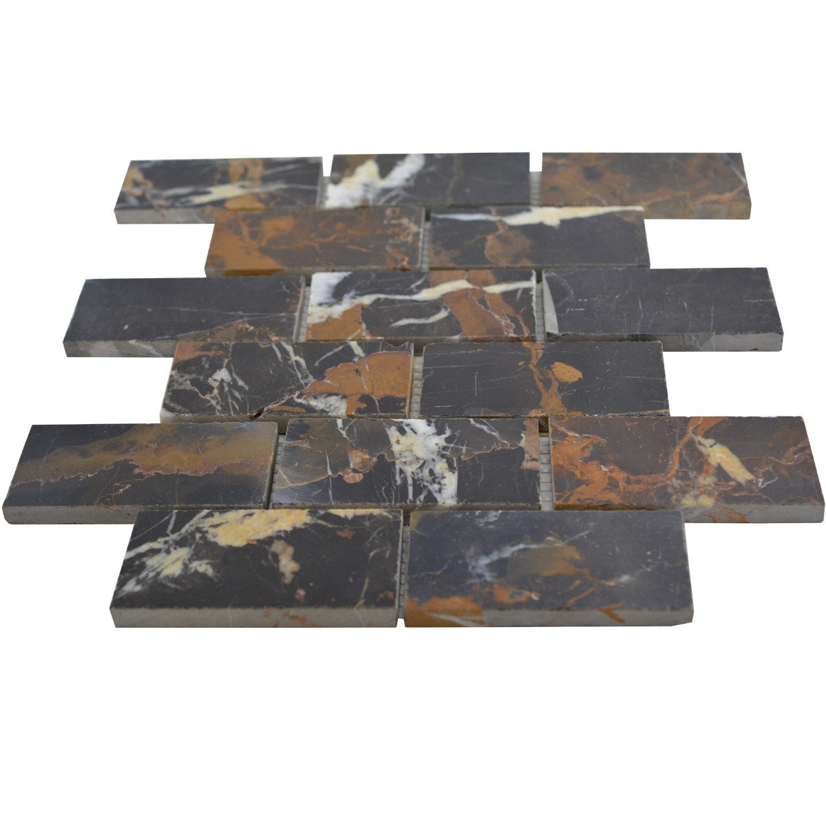 Tileville Michael Angelo 2" x 4" Marble Natural Stone Brick Joint ...