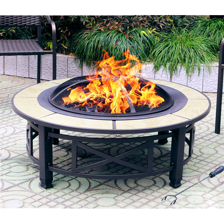 Ophelia & Co. Hemel 36Cm H x 84Cm W Iron Outdoor Fire Pit | Wayfair.co.uk