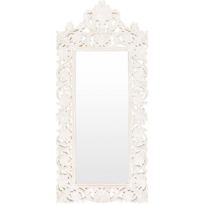 One Allium Way® Haigler Arch Solid Wood Wall Mirror | Wayfair