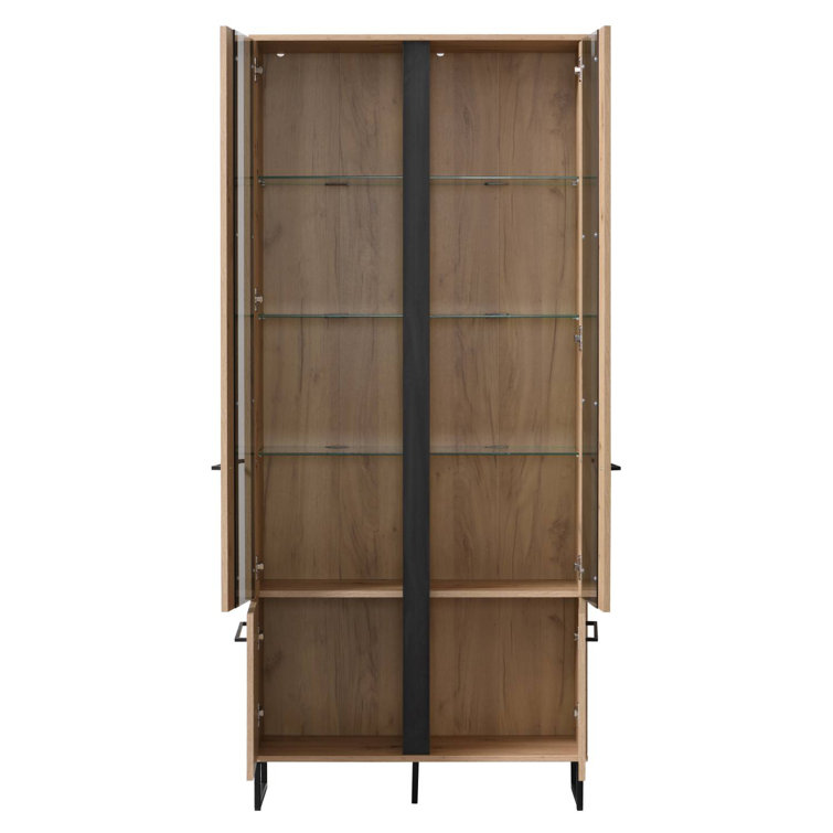 Alpen Home Display Cabinet Highboard Cabinet with Drawers in Natural ...