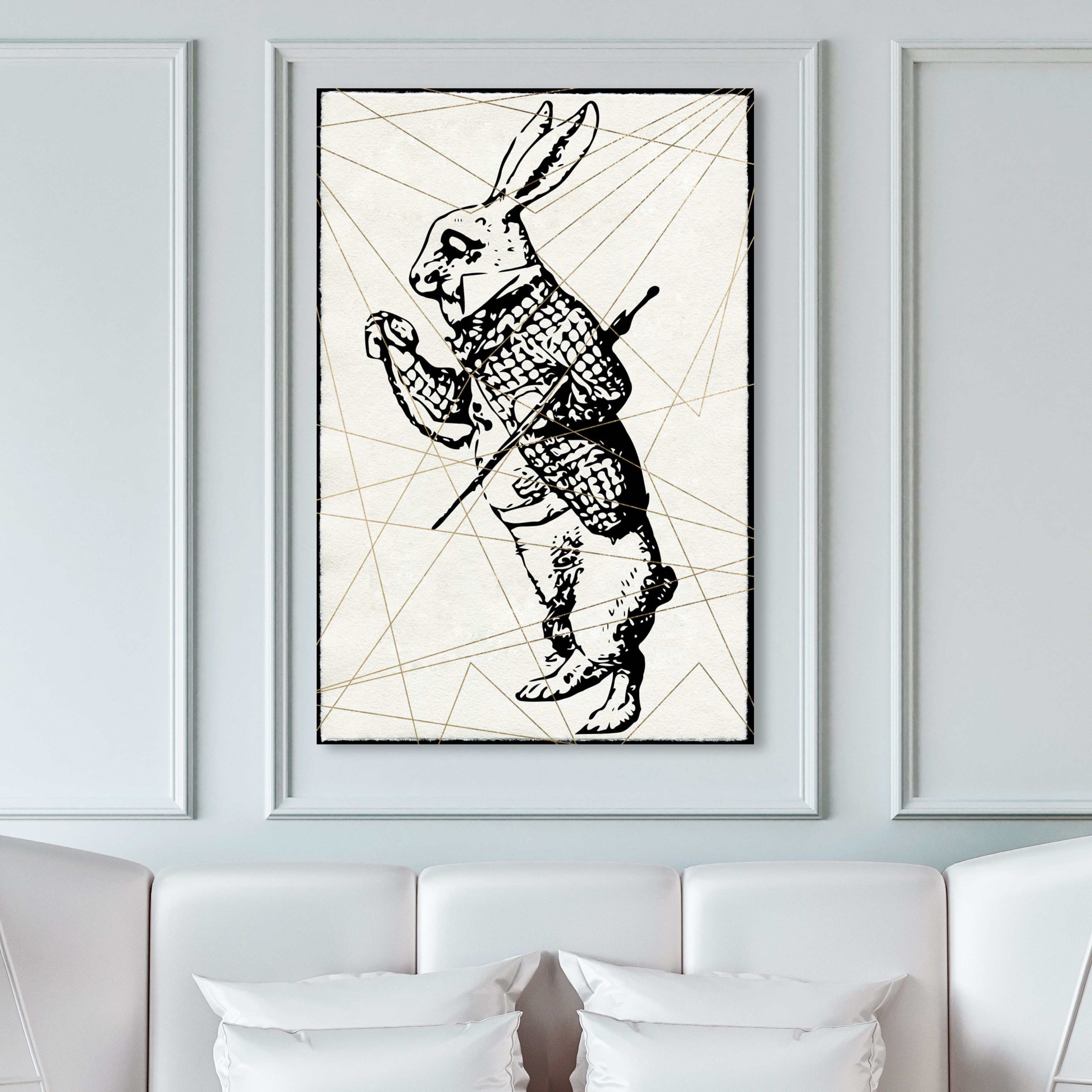 Art Remedy Farm Animals White Rabbit - Graphic Art on Canvas | Wayfair