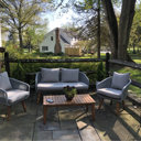 Corrigan Studio® Robson 4 Piece Sofa Seating Group with Cushions ...