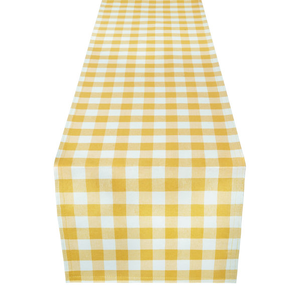 Rosalind Wheeler Linehan Rectangular Checkered Cotton Table Runner ...