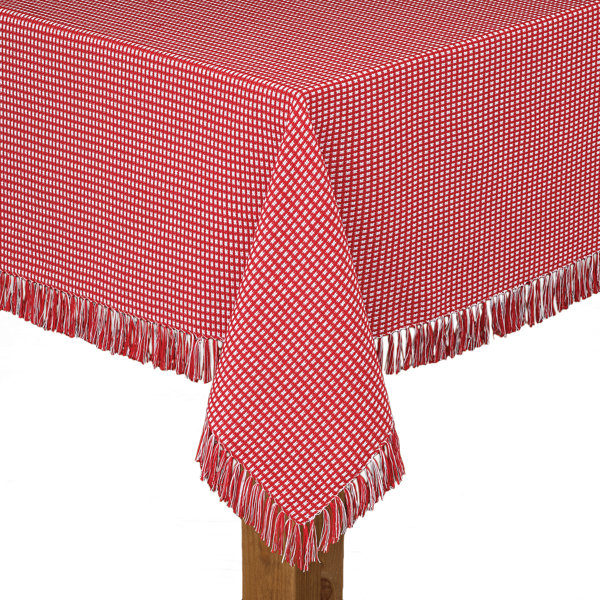 August Grove® Chesnut Gingham 100% Cotton Tablecloth & Reviews | Wayfair