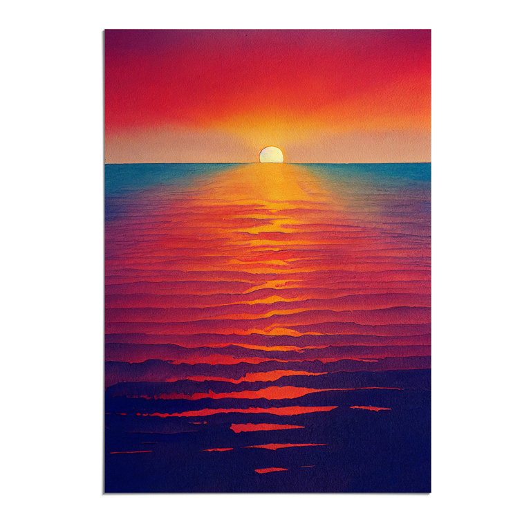 House of Hampton Bedazzled Ocean Sunset | Wayfair.co.uk
