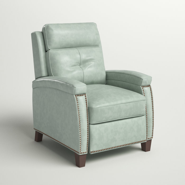 Three Posts™ Glendale Heights 31" Wide Genuine Leather Manual Club ...